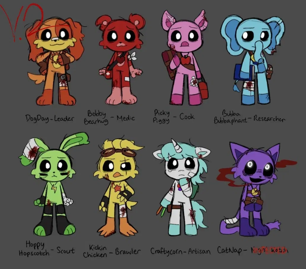 Smiling critters and nightmare critters, apocalypse