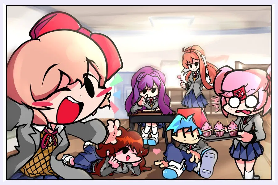 Friday Night Funkin Doki Doki Takeover Plus