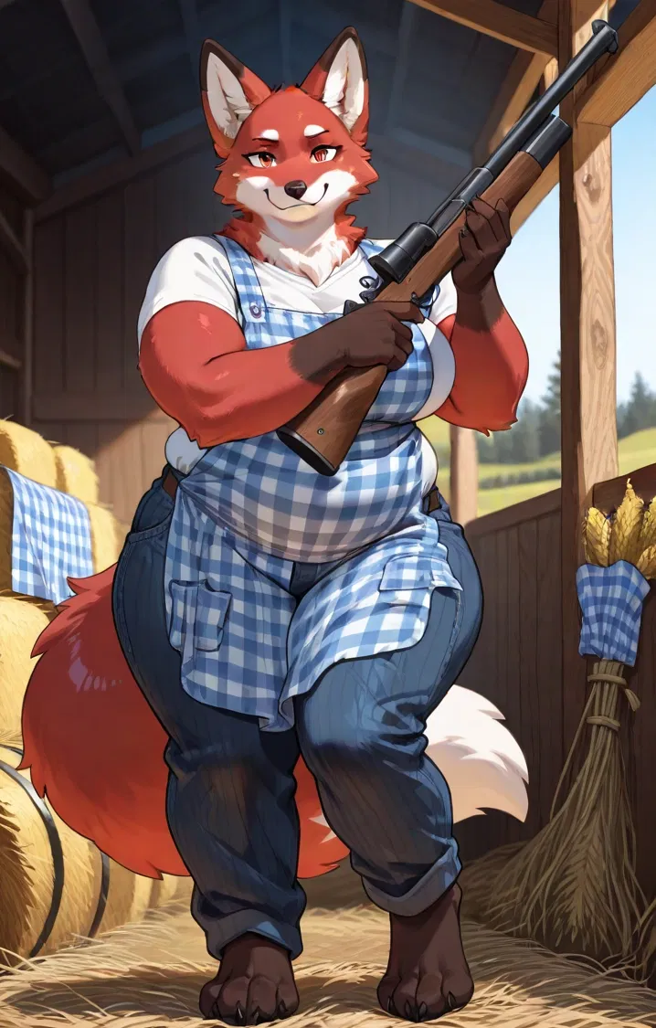 Farm furry fox girl