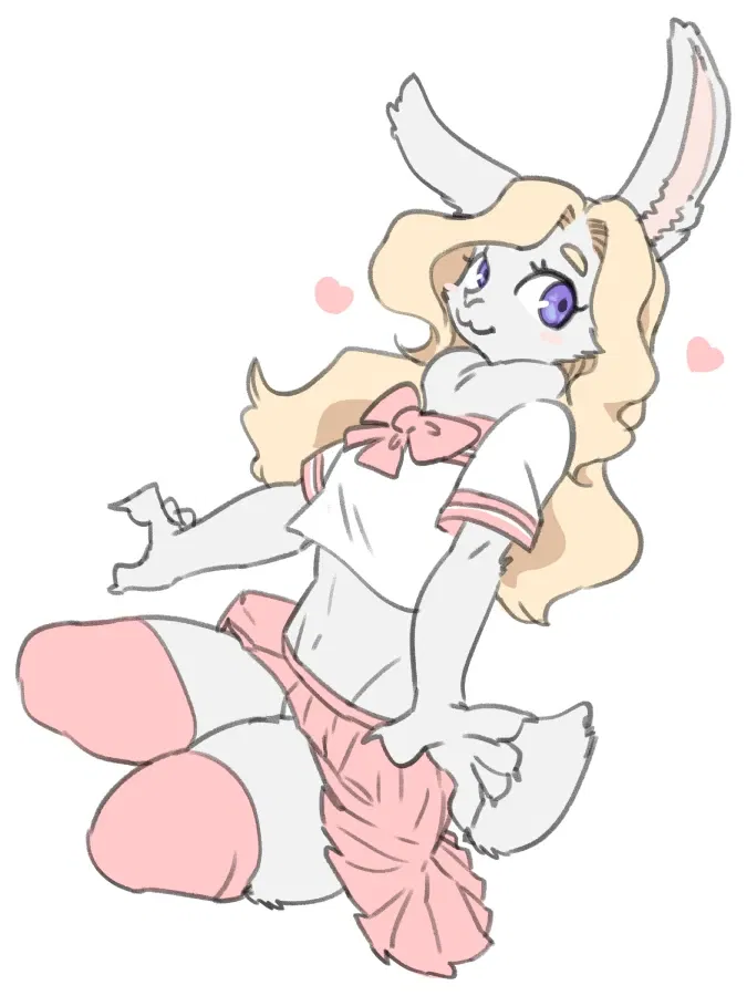 Shini the clumsy college rabbit