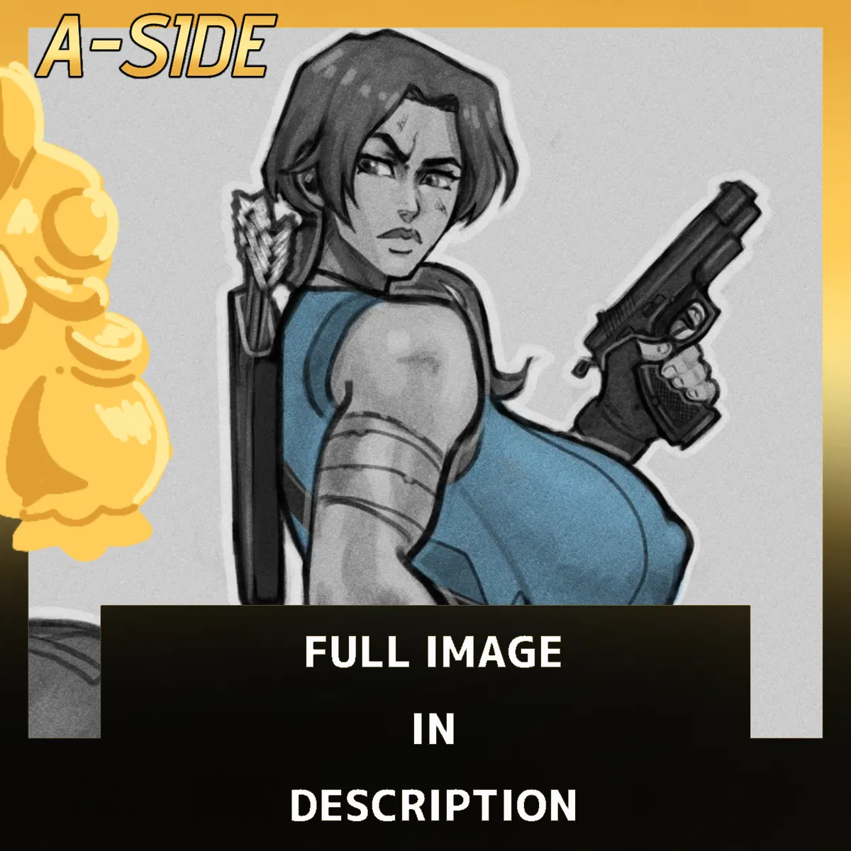 (Ass expansion)LARA CROFT- CHICKEN TOTEM