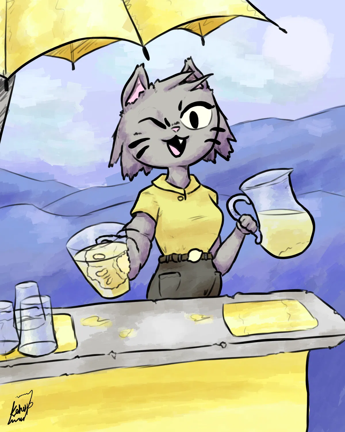 Lemonade Cat - The Art of Lemons