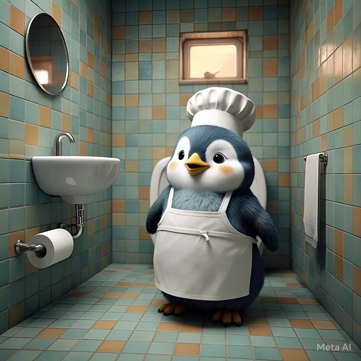 Pooping penguin
