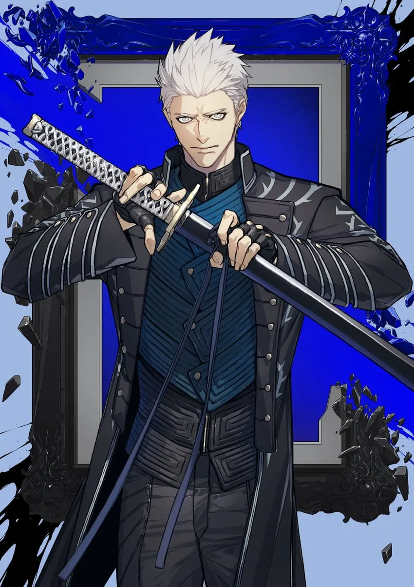 Vergil and his son + daughters. also dante and his kid