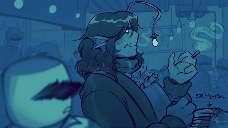 Smoke break with Sebastian Solace