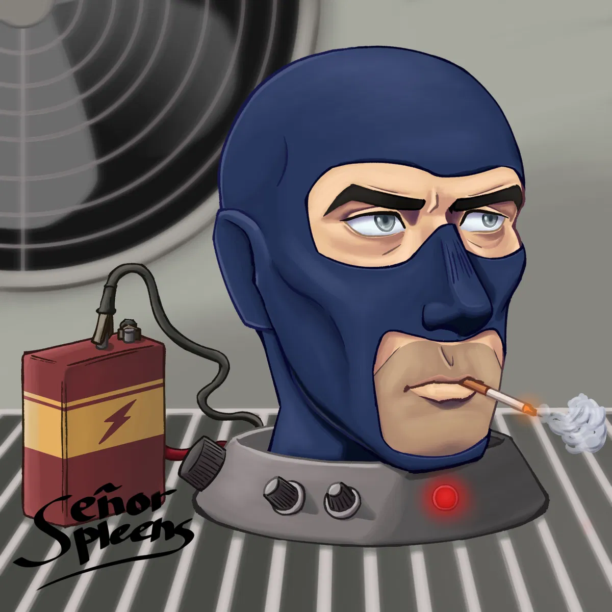 BLU Spy TF2 |Head| |REVAMP|