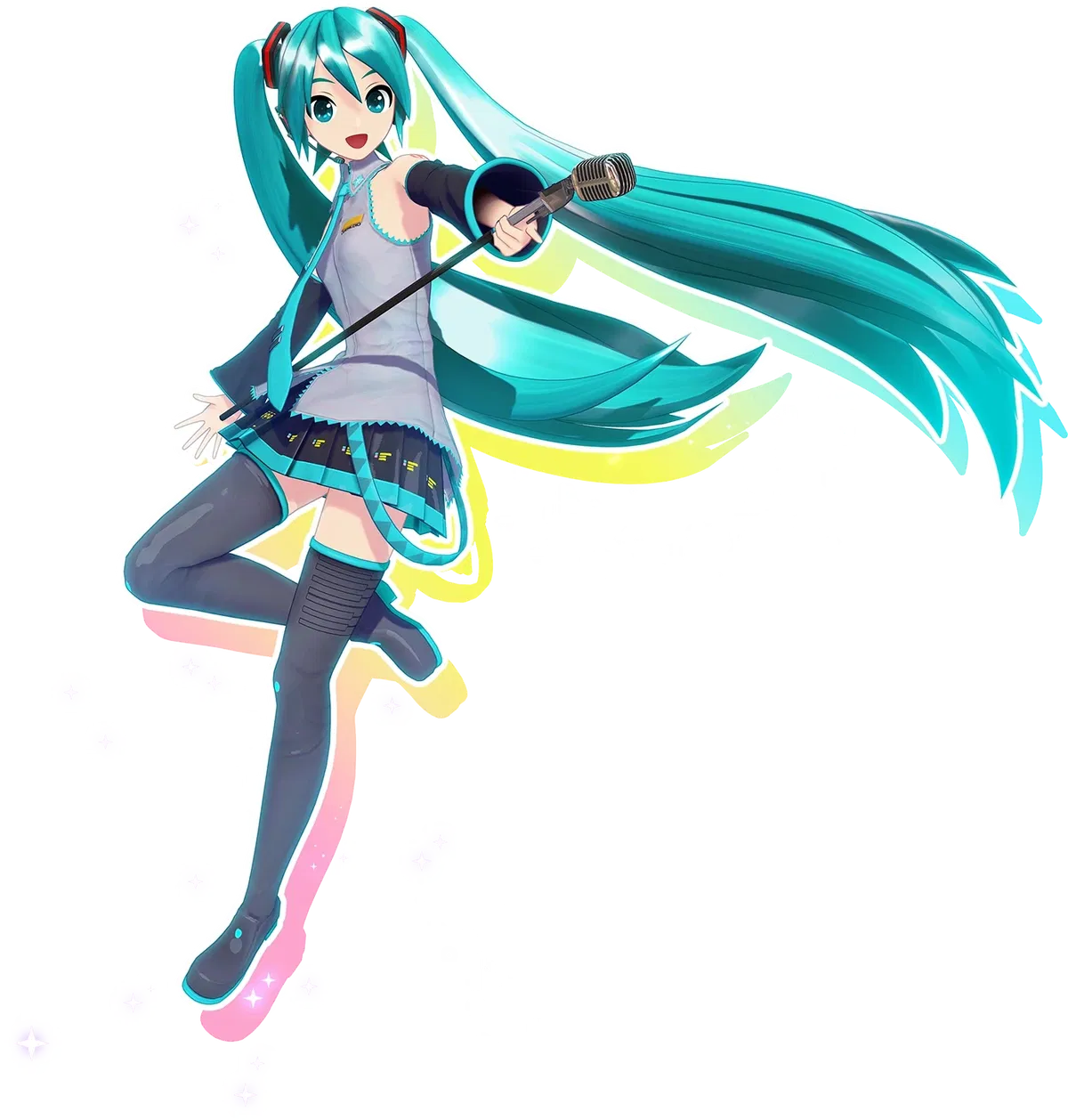 Hatsune Miku, but she's running for president of the world