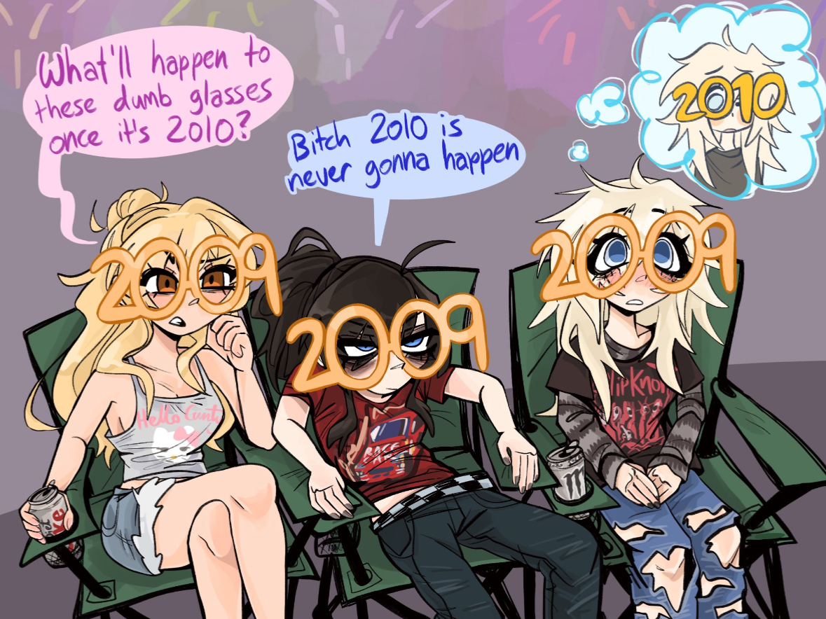 New years with Jecka, Nichole, and Emily