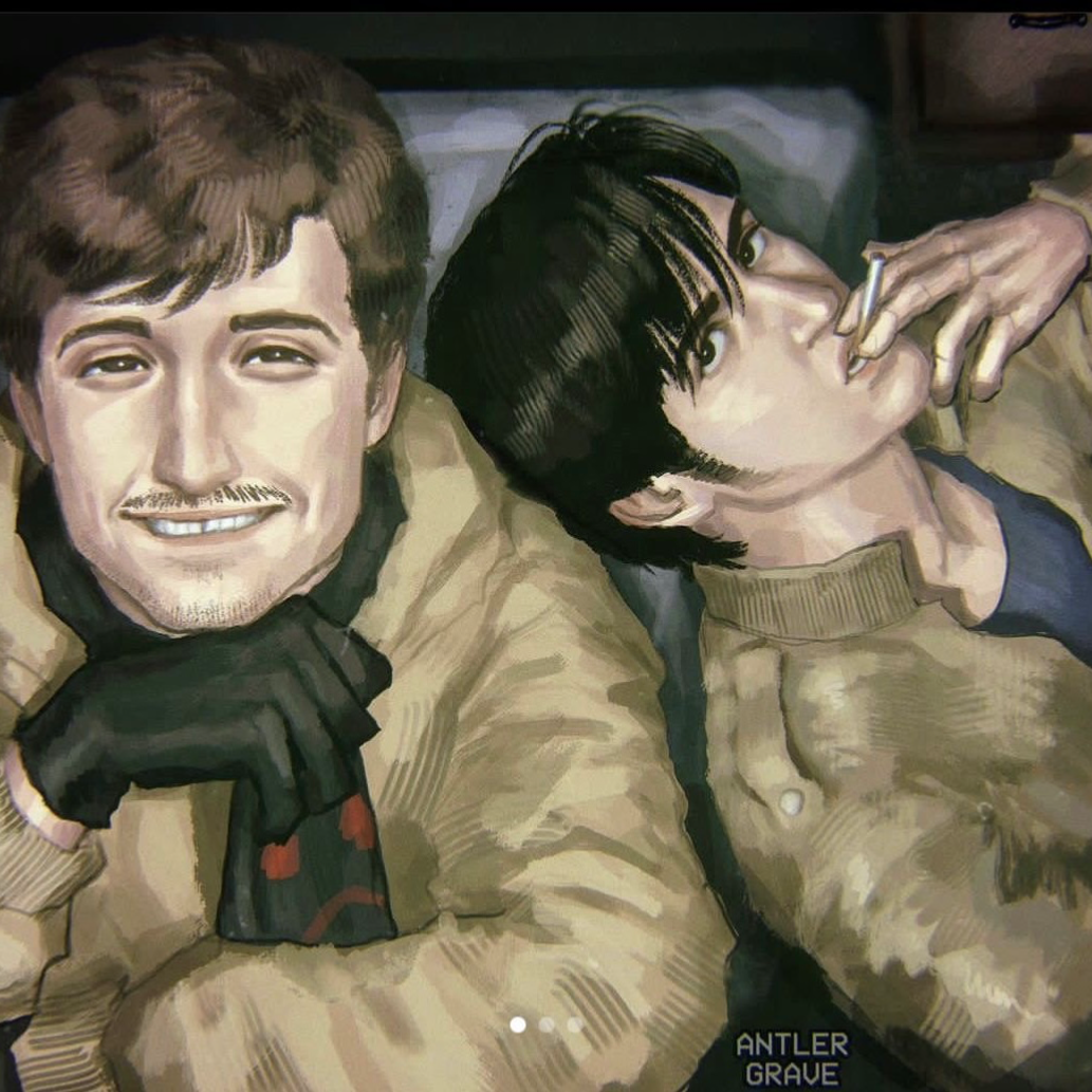 Brian Thomas (Hoodie) and Tim Wright (Masky)