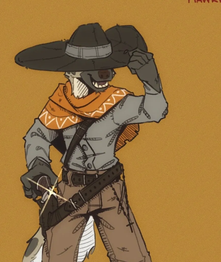Hyena gunslinger!