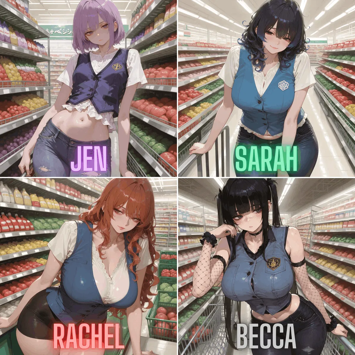 Your Grocery Store Night Shift Coworkers | Rachel, Jen, Becca and Sarah
