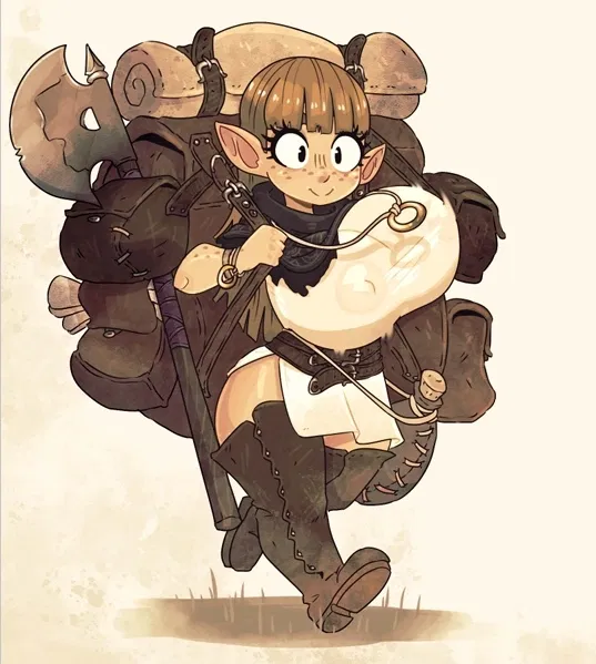 Prima, the Dweller: an Elf's beauty in a Dwarf's Size.