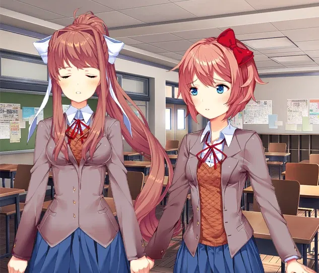 Sayori and Monika (DDLC)