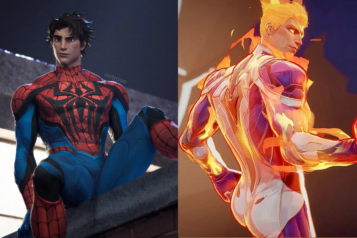 Spider-Man and Human Torch