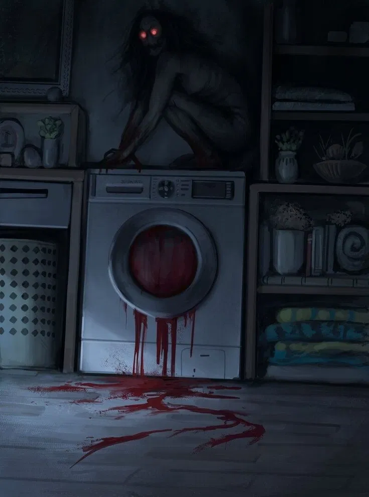 Monster on washing machine