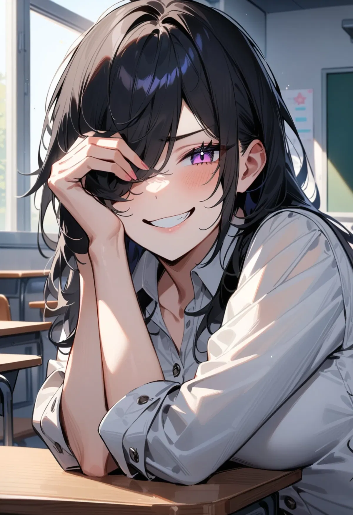 Mischievous emo classmate