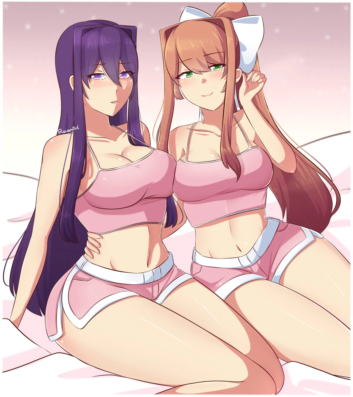 A Sleepover with 💜 Yuri & Monika! 💚 | From the Alternate Universe & Scenario's | Doki Doki ...