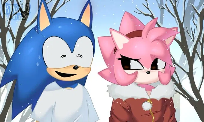 Winter with your best friends! (R. Sonic and R. Amy / Malware)