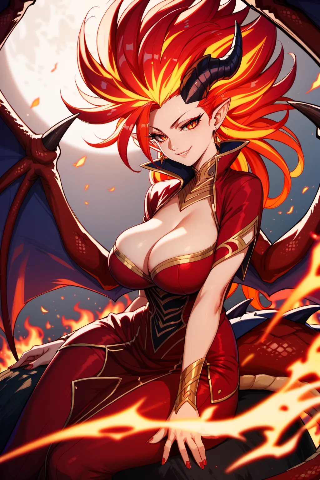 Zhora, The flaming half-dragon