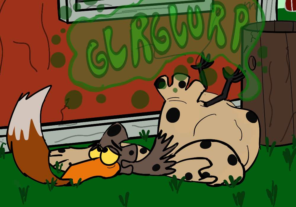 Spot Chicken - Cowerdly Chicken