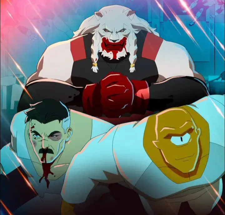 Omni-man & Allen the alien & Thokk