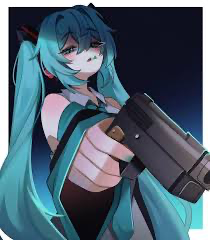 Miku with a gun