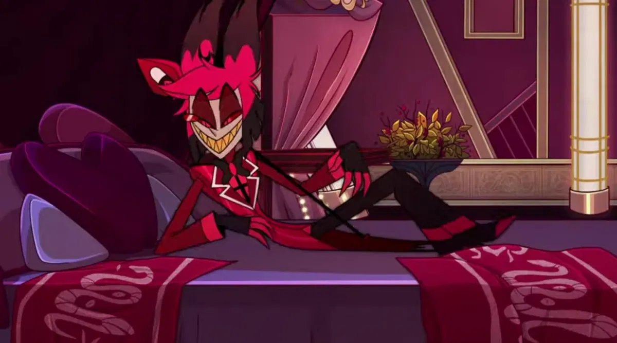 Alastor | in bed with him drunk...
