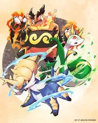 the unova starter trio