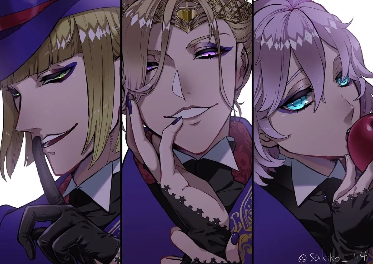 『ポムフィオーレ寮』Pomefiore — Vil Schoenheit, Rook Hunt, Epel Felmier