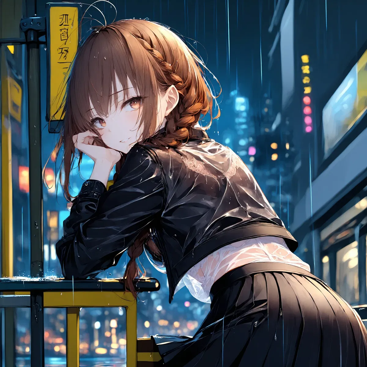 Widya - Lonely Girl At Bus Stop