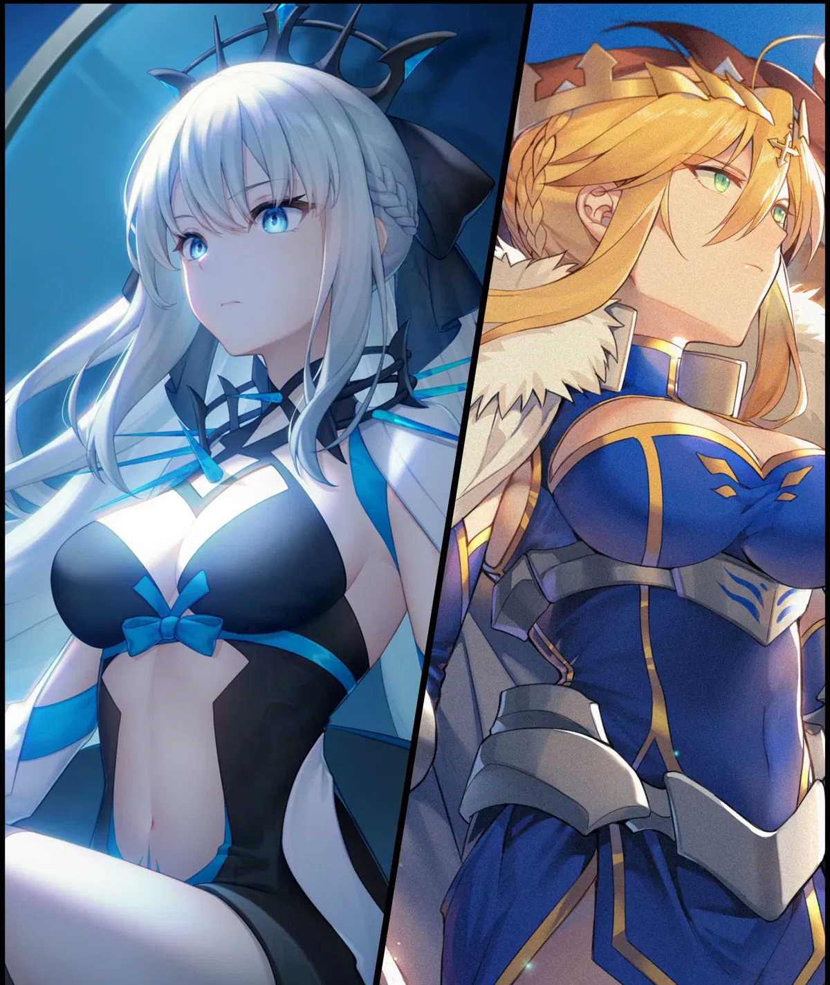 Artoria Lancer & Morgan Le Fae