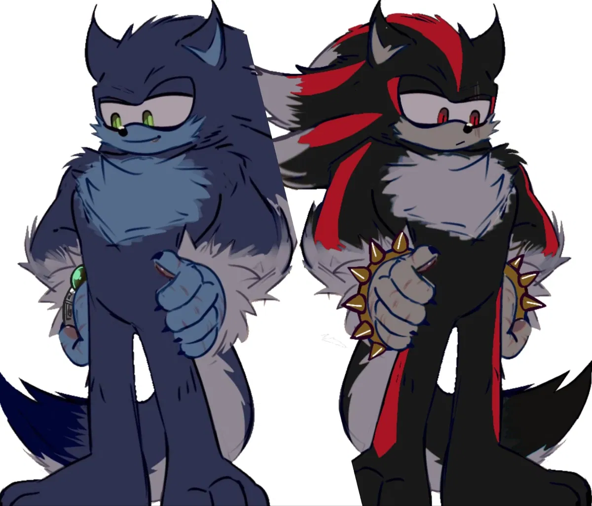 Werehog Sonic and Werehog Shadow