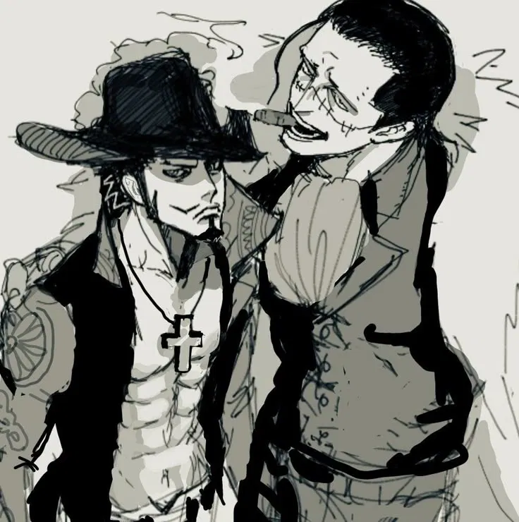 Dracule Mihawk and Sir Crocodile - Cross guild - One Piece