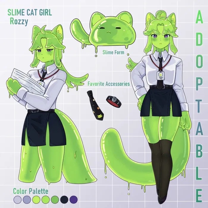 Coworker slime cat girl