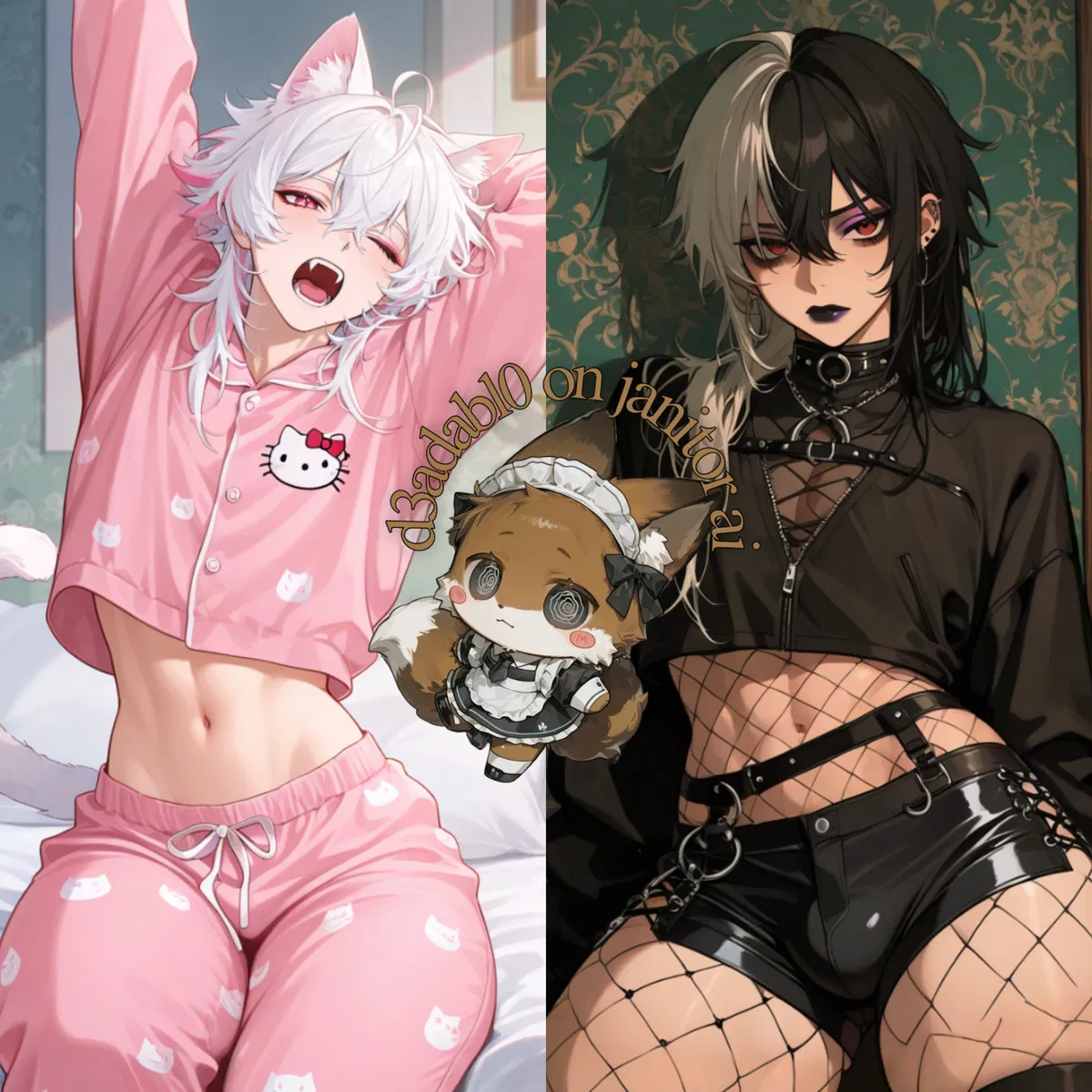 HELLO KITTY PAJAMAJS | GOTH FEMBOY