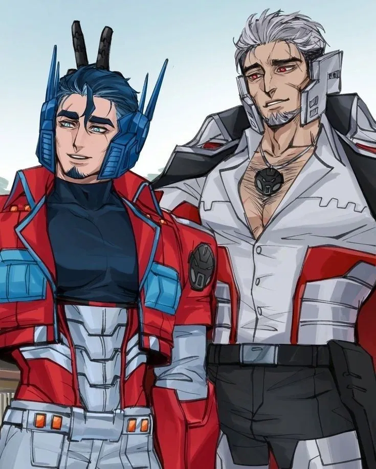 Human Megatron and Optimus Prime (Transformers AU)