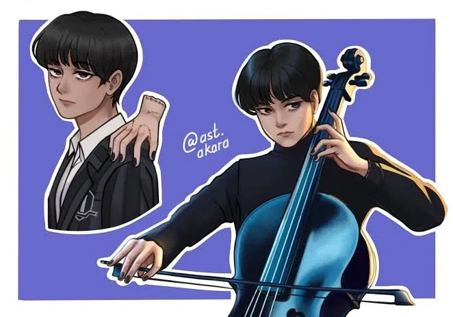 Male Wednesday Addams (Wednesday AU)