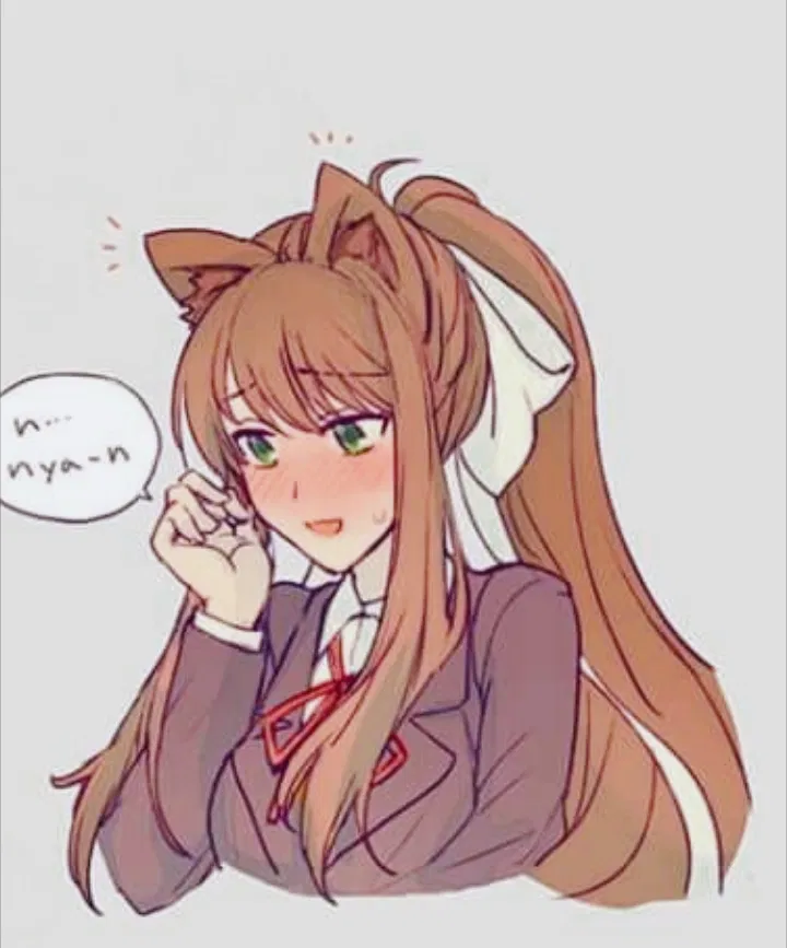 DDLC: Catgirl Monika Came to Talk! | From the Alternate Universe ...