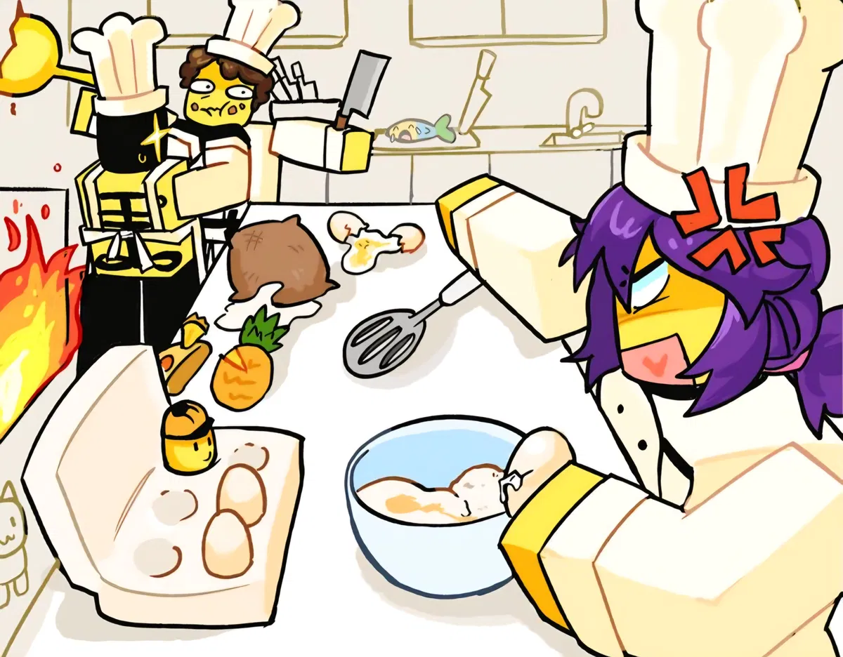 Chef 1x1x1x1, Shedletsky, and BrightEyes (Roblox Forsaken)