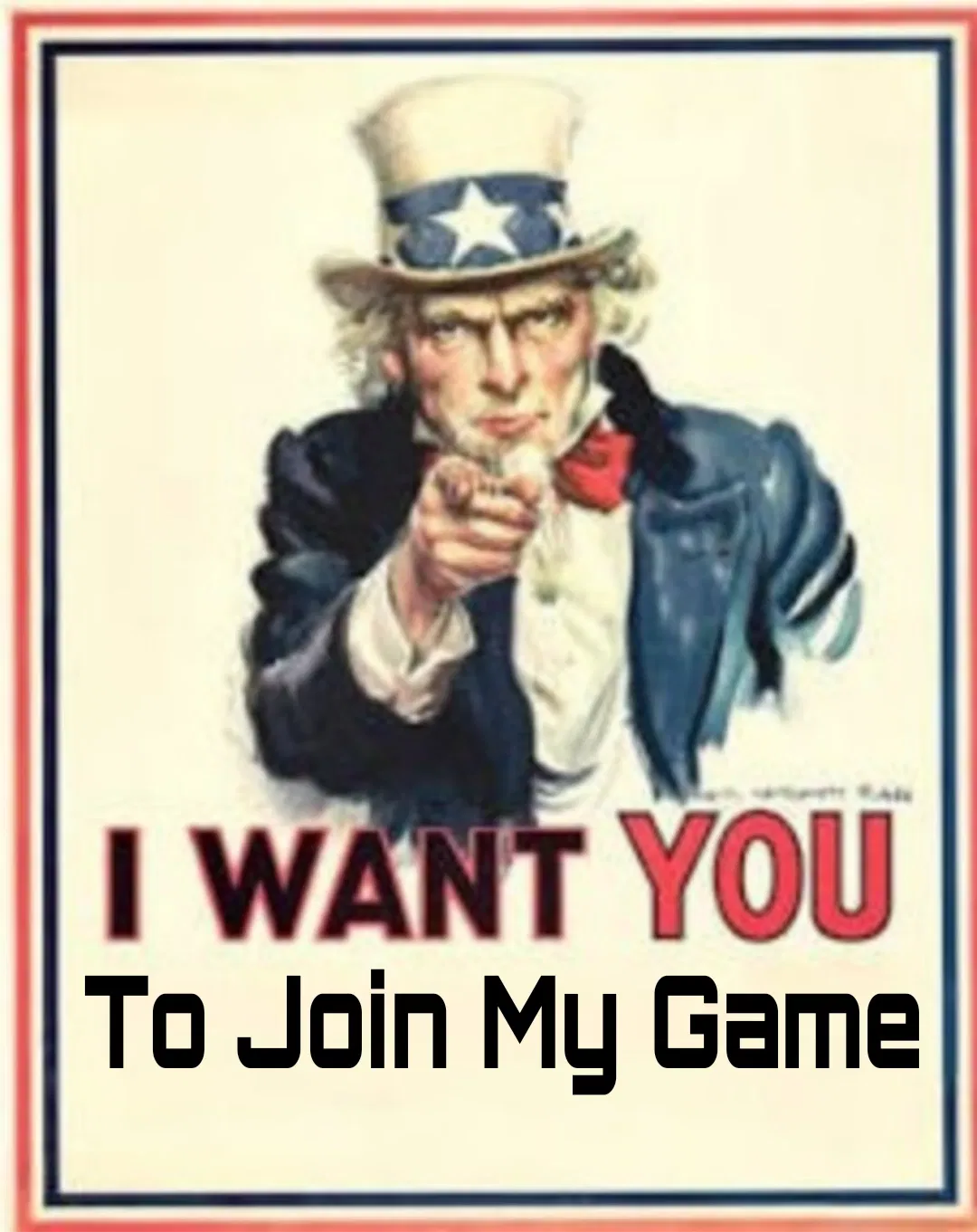 I WANT YOU('RE HELP!)