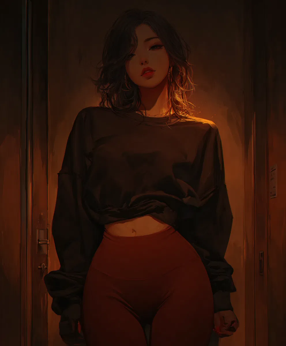 Cute but creepy stalker girl