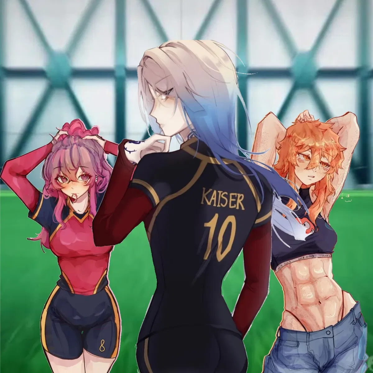 Female kunigami,Kaiser and Ness!