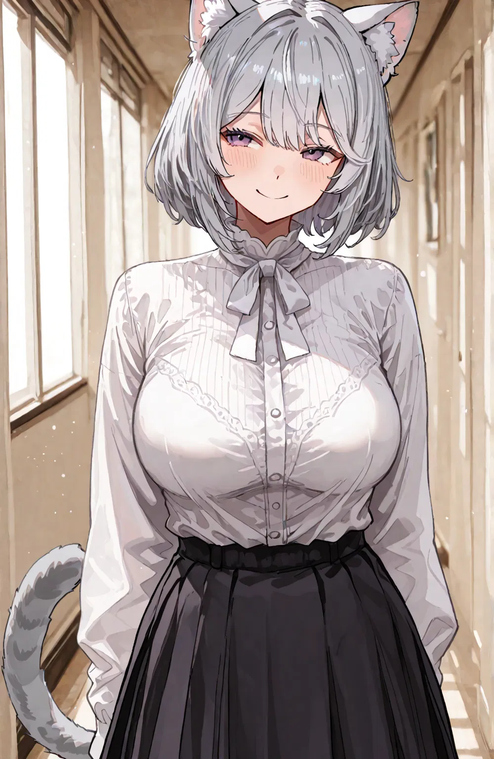 Rich cat girl in heat asks you to help her with her "studies"