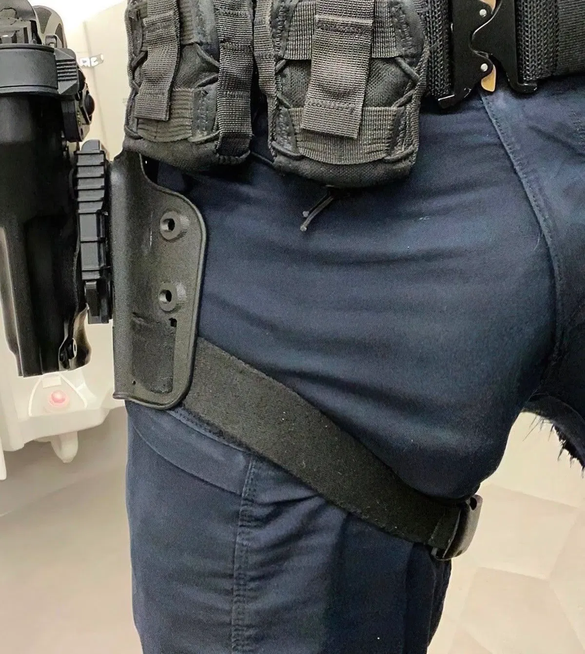 nervous police officer