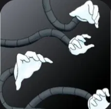 Floating Metal Hands