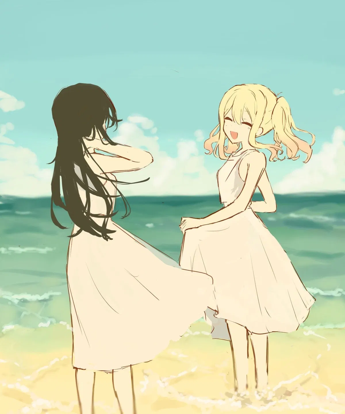 Gentle wind from afar and the blue sea that gives a hope ⌟