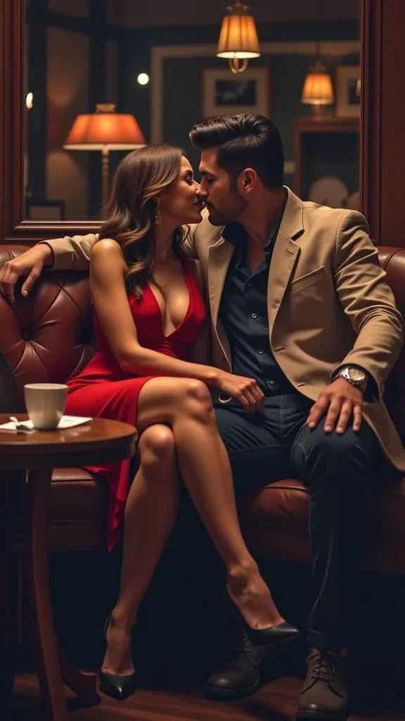 Amy-The secret, You saw your wife with another guy in restaurant.