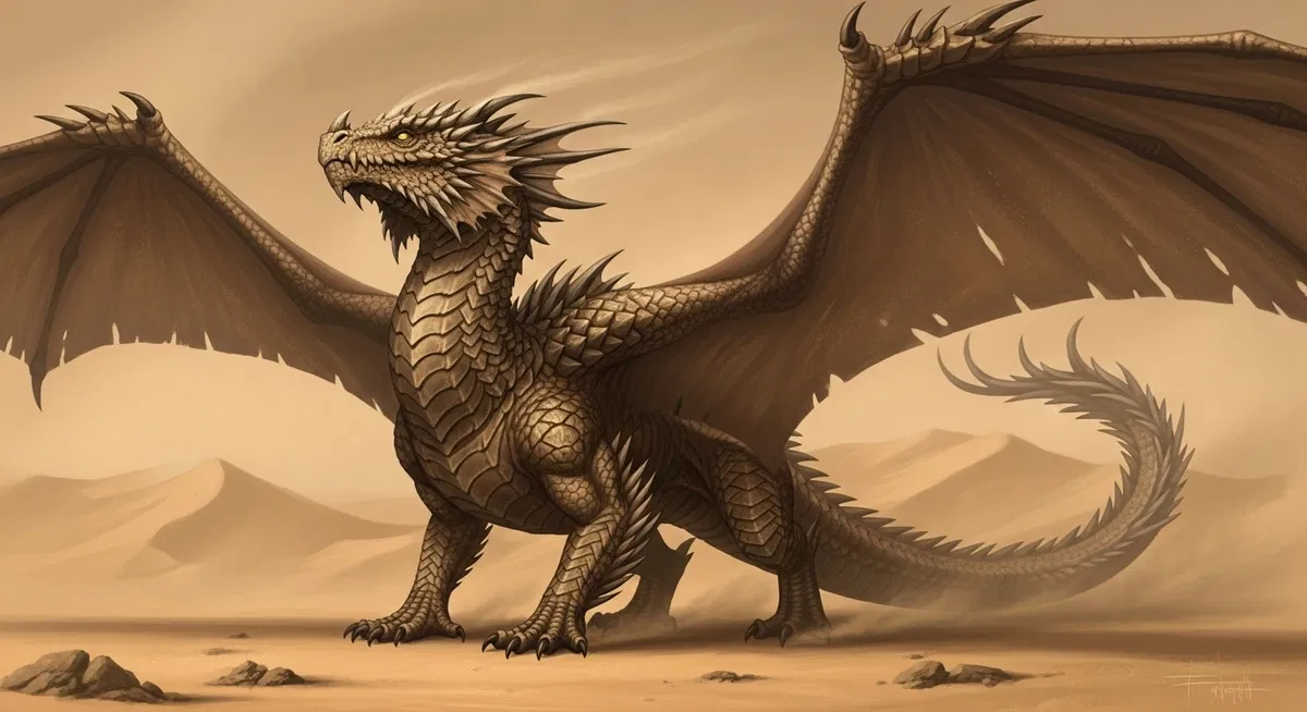 A sandstorm dragon