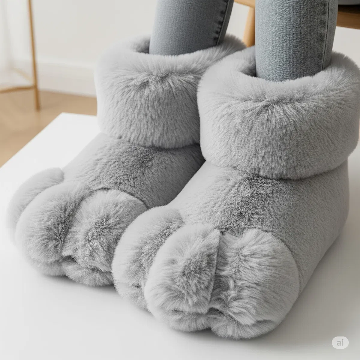 Those mysterious fluffy oversized paw boots you found