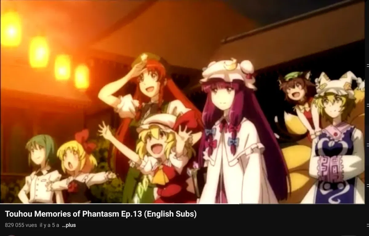 🚫Touhou memory of phantasm without my oc ep 13 (festival end scene)🚫